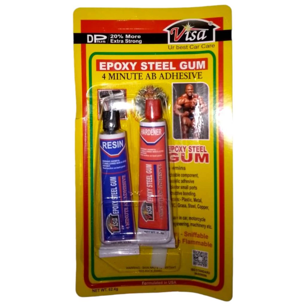VISA® EPOXY STEEL GUM 4 MINUTE AB ADHESIVE (62.4g) • Vicilook
